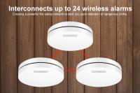 China 10 Year Battery Photoelectric Interlinked Smoke Alarm Battery Powered Smoke Alarm for sale