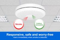 China Combination Smoke CO Alarm With Test Button Photoelectric Smoke Alarm Detector for sale
