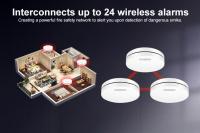 China 3 Year Battery Wireless Interconnected Smoke Detector Fire Alarm Sensor for sale