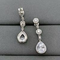 China Pear Shape Full Drop Hypoallergenic S925 Sterling Silver Teardrop Earrings Fine Jewelry for sale