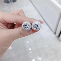 China Custom CZ Eternity Band 925 Sterling Silver Rings Zircon Nailed Shape 16.6g for sale
