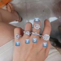 China Custom CZ Eternity Band 925 Sterling Silver Rings Zircon Nailed Shape 16.6g for sale