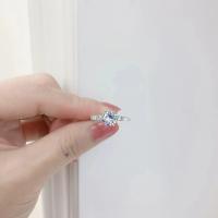 China Sparkling Round Clear 925 Sterling Silver Cubic Zirconia Band Ring CZ for Engagement for sale
