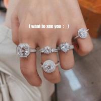 China Sparkling Round Clear 925 Sterling Silver Cubic Zirconia Band Ring CZ for Engagement for sale