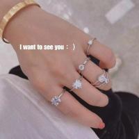 China Sparkling Round Clear 925 Sterling Silver Cubic Zirconia Band Ring CZ for Engagement for sale