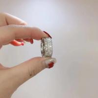 China Wedding Moissanite Diamond Ring 925 Sterling Silver Cubic Zirconia Band Ring for sale