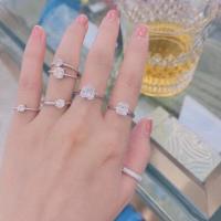 China Wedding Bridal S925 CZ Sterling Silver Cubic Zirconia Rings Women Jewelry for sale