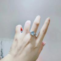 China 3.5G 925 Sterling Silver Wedding Rings With Diamonds Zircon for sale