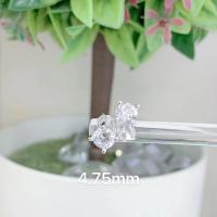 China Moissanite Sterling 925 Silver Stud Earrings AAAA+ Cubic Zirconia for sale