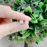 China Moissanite Sterling 925 Silver Stud Earrings AAAA+ Cubic Zirconia for sale