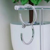 China Diamond Moissanite Sterling Silver Small Hoop Earrings ODM for sale