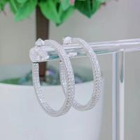 China Diamond Moissanite Sterling Silver Small Hoop Earrings ODM for sale