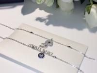 China S925 Silver Rhodium Evil Blue Eye Necklace Talismans Chain 5A Zirconia for sale