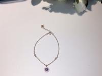 China S925 Silver Rhodium Evil Blue Eye Necklace Talismans Chain 5A Zirconia for sale
