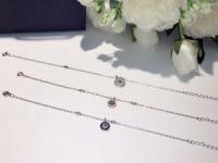 China S925 Silver Rhodium Evil Blue Eye Necklace Talismans Chain 5A Zirconia for sale