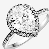 China Women's Engagement 925 Sterling Silver Rings 1Carat Moissanite Diamond for sale