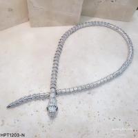 China Nano Crystal Green Eye Snake 925 Sterling Silver Neckalce Personalized for sale
