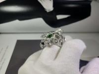 China Gold Plated Leopard Diamond Ring 925 Silver Jewelry OEM for sale