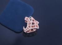 China Gold Plated Leopard Diamond Ring 925 Silver Jewelry OEM for sale