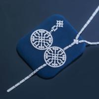 China Large Sterling Silver Cubic Zirconia Drop Earrings Hollow Out Snowflake for sale
