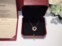 China CZ Cubic Zircon Sterling Silver Neckalce Circle Pendant For Women Girl for sale