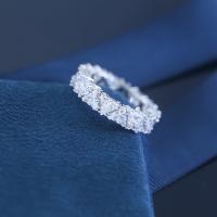 China Vintage Geometry Triangle Diamond Sterling Silver CZ Rings S925 Customized for sale