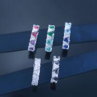 China Vintage Geometry Triangle Diamond Sterling Silver CZ Rings S925 Customized for sale