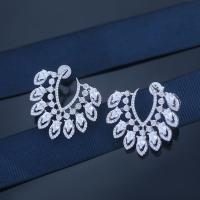 China Hoop Drop 925 Sterling Silver Earrings Hypoallergenic Geometric Scalloped for sale