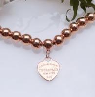China Custom Fine Beaded 14k 18k Gold Ball Chain Bracelet 925 Sterling Silver Heart charm for sale