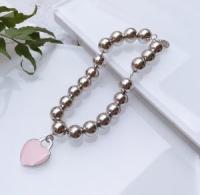 China Adjustable Plain S925 Stretch Sterling Silver Beaded Bracelet Lightweight for sale