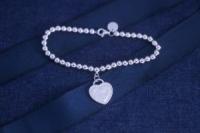 China ODM Infinity Bead Love Sterling Silver Bracelet Bangle For Girlfriend for sale