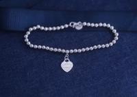 China Unisex S925 Sterling Silver Love Bracelet Beads Heart Pendant Customized for sale