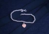 China Unisex S925 Sterling Silver Love Bracelet Beads Heart Pendant Customized for sale