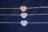 China ODM Plain 925 Sterling Silver Bracelet Bangle Love Heart Charm for sale