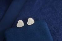 China Hypoallergenic Silver 925 Sterling Earrings Stud Jewellery Heart Stud Customized for sale