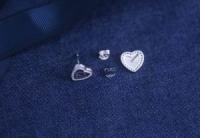 China Hypoallergenic Silver 925 Sterling Earrings Stud Jewellery Heart Stud Customized for sale