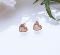China Heart Stud 925 Sterling Silver Hypoallergenic Silver Drop Cubic Zirconia Earrings for sale