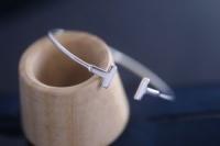 China Polished Plain Solid 925 Sterling Silver Bracelet Bangle Fine Jewelry 5mm for sale