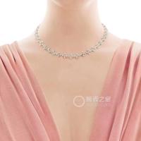 China Custom 925 Sterling Silver Four Leaf Clover Necklace Diamond Gemstone Pendant Chain for sale