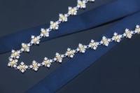 China Custom 925 Sterling Silver Four Leaf Clover Necklace Diamond Gemstone Pendant Chain for sale