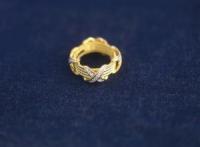 China ODM 925 Silver 18K Gold Plated Ring Jewellery Zircon Eternity Band for sale