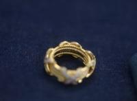 China ODM 925 Silver 18K Gold Plated Ring Jewellery Zircon Eternity Band for sale