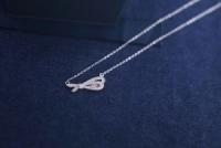 China OEM CZ 925 Sterling Silver Neckalce Mini Zircon Charms for sale