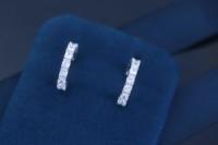 China Valentines 925 Sterling Earrings Stud Diamond Hoop 6mm for sale