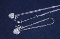 China Personalized Charms Key Lock Heart Padlock Bracelet Gold Qixi Gift for sale
