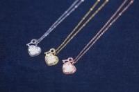 China Personalized Charms Key Lock Heart Padlock Bracelet Gold Qixi Gift for sale