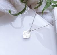 China 18 Inch Sterling Silver Heart Pendant Necklace Rhodium Plating for sale