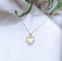 China 18 Inch Sterling Silver Heart Pendant Necklace Rhodium Plating for sale