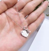 China Gold Plated 925 Sterling Silver Neckalce Jewelry Pendant Heart Charm for sale