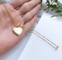 China Gold Plated 925 Sterling Silver Neckalce Jewelry Pendant Heart Charm for sale